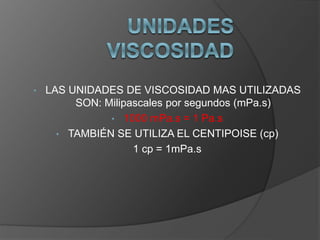 Viscosidad y Ley de Poiseuille por Cristian Hermosa | PPTX