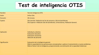 Test psicométricos y pedagógicos. | PPTX