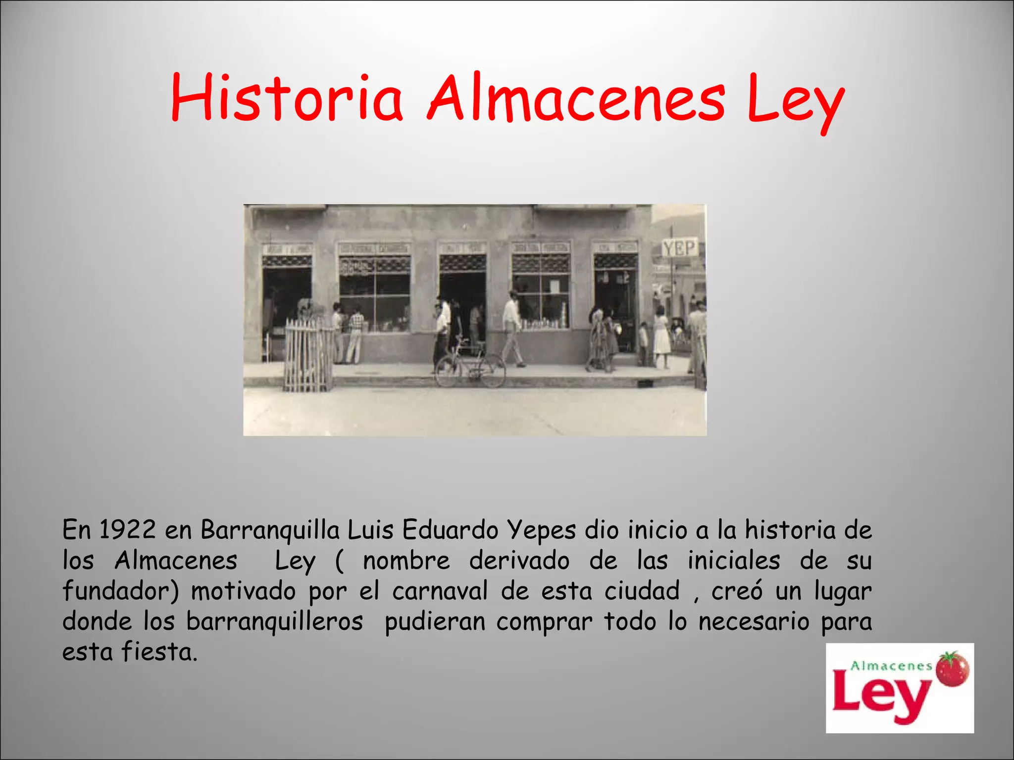 Almacenes exito y ley | PPT