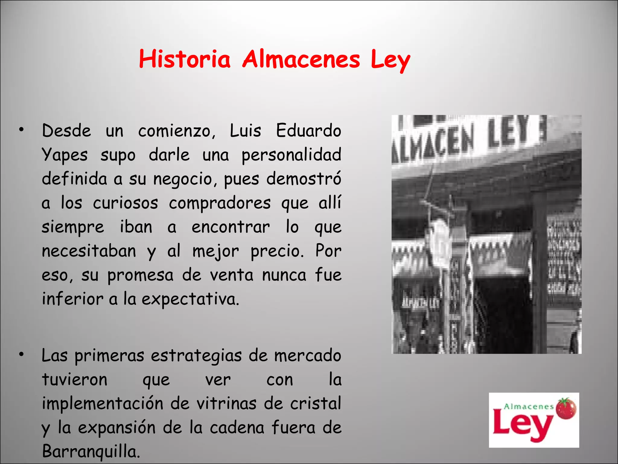 Almacenes exito y ley | PPT