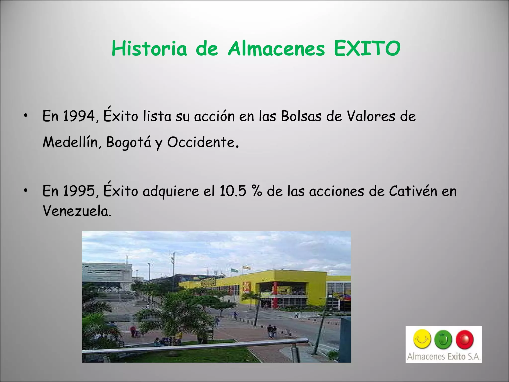 Almacenes exito y ley | PPT