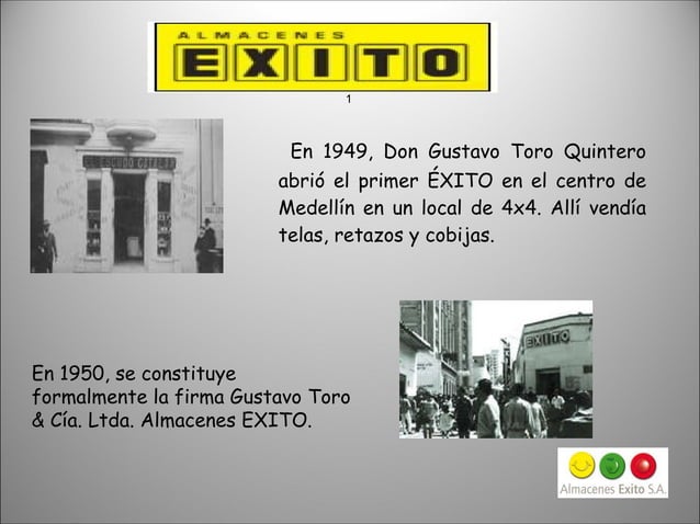 Almacenes exito y ley | PPT