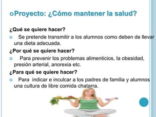 Exposición ¿Cómo Mantener la salud? | PPTX