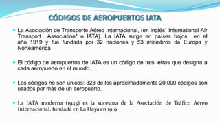 Exposicion codigos de_aeropuertos | PPTX