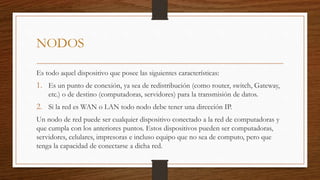 Canaletas, Conectores RJ45 y Nodos de Servicio | PPTX