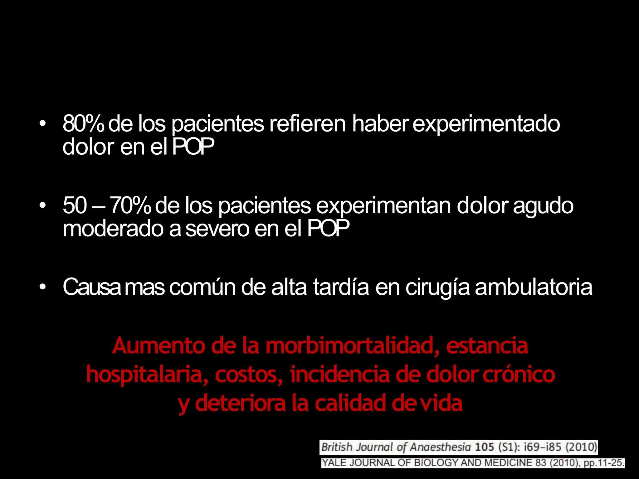 dolor agudo y cronico pos-operatorio | PPT
