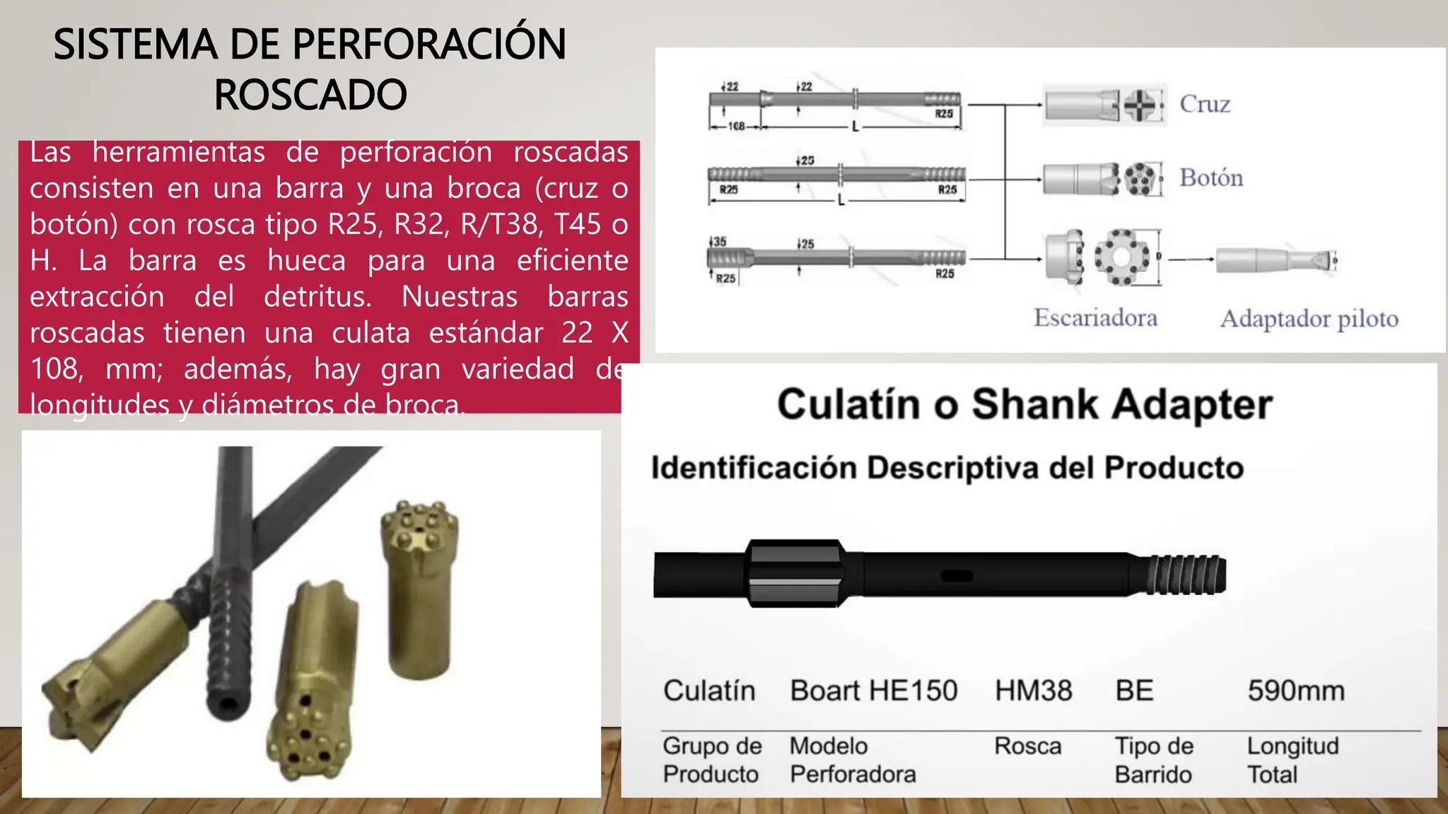 ACEROS DE PERFORACION, CARACTERISTICAS Y FICHAS TECNICAS.pptx