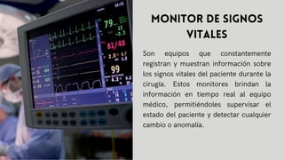 EXPOSICION de equipos médicos en esenciales para una cirugia | PDF