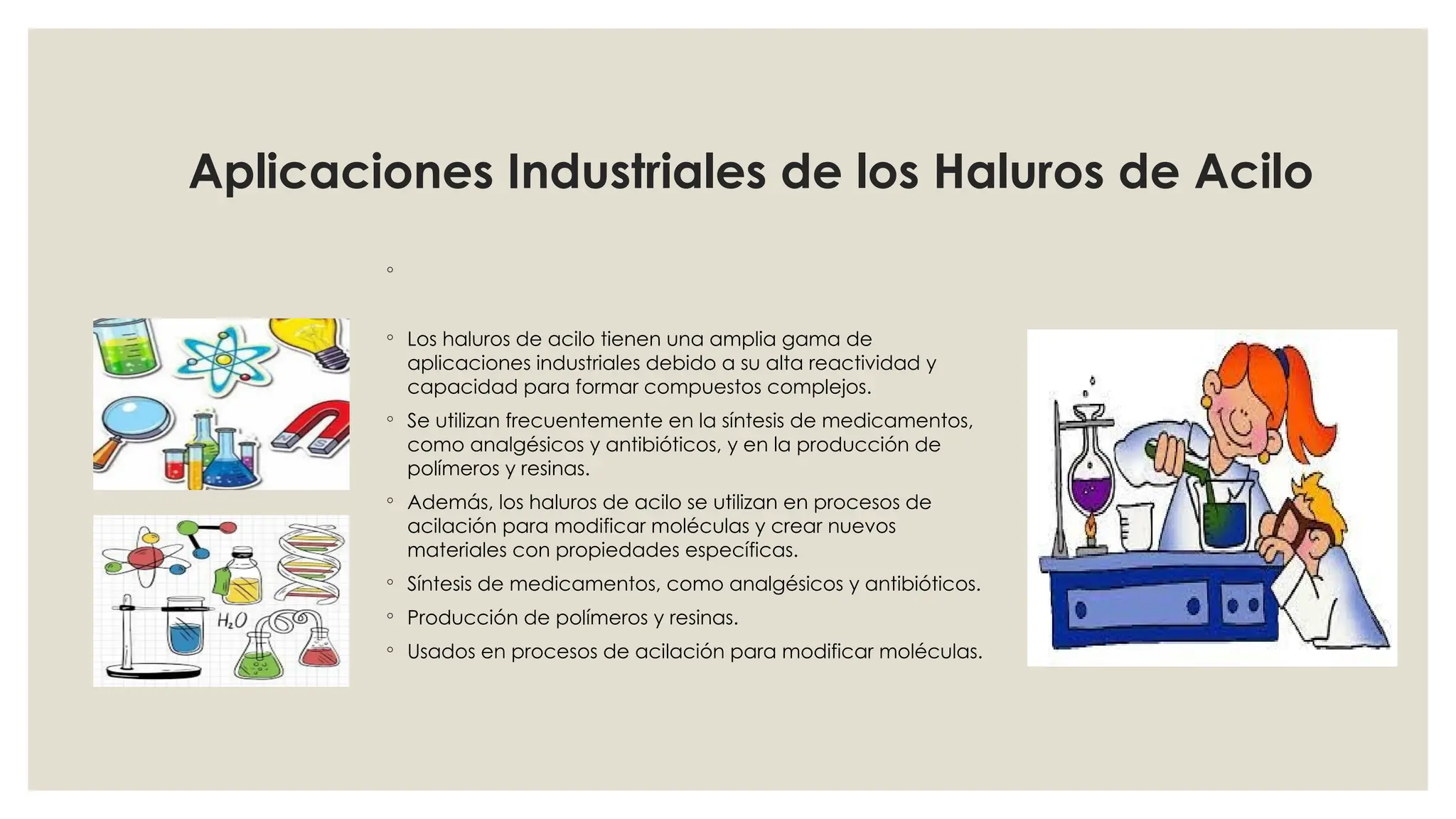 EXPOSICION DE QUIMICA ORGANICA CON EL TEMA DE HALUROS DE ACIDO ...
