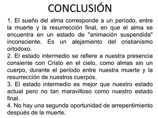 EXPOSICION EL ESTADO INTERMEDIO DESPUES DE LA MUERTE | PDF
