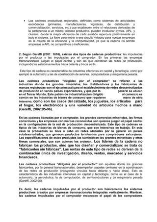 CADENAS PRODUCTIVAS GLOBALES | DOC