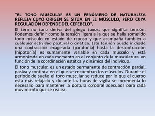 TONO MUSCULAR Y AUTOCONTROL POR PAMELA ERAS | PPTX