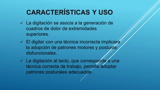 Exposicion instructora Clara técnicas de digitación. | PPTX