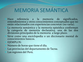 Exposicion la memoria | PPTX