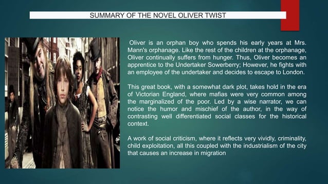 EXPOSICION OLIVER TWIST. INGLES.pptx | Fiction | Books and Literature