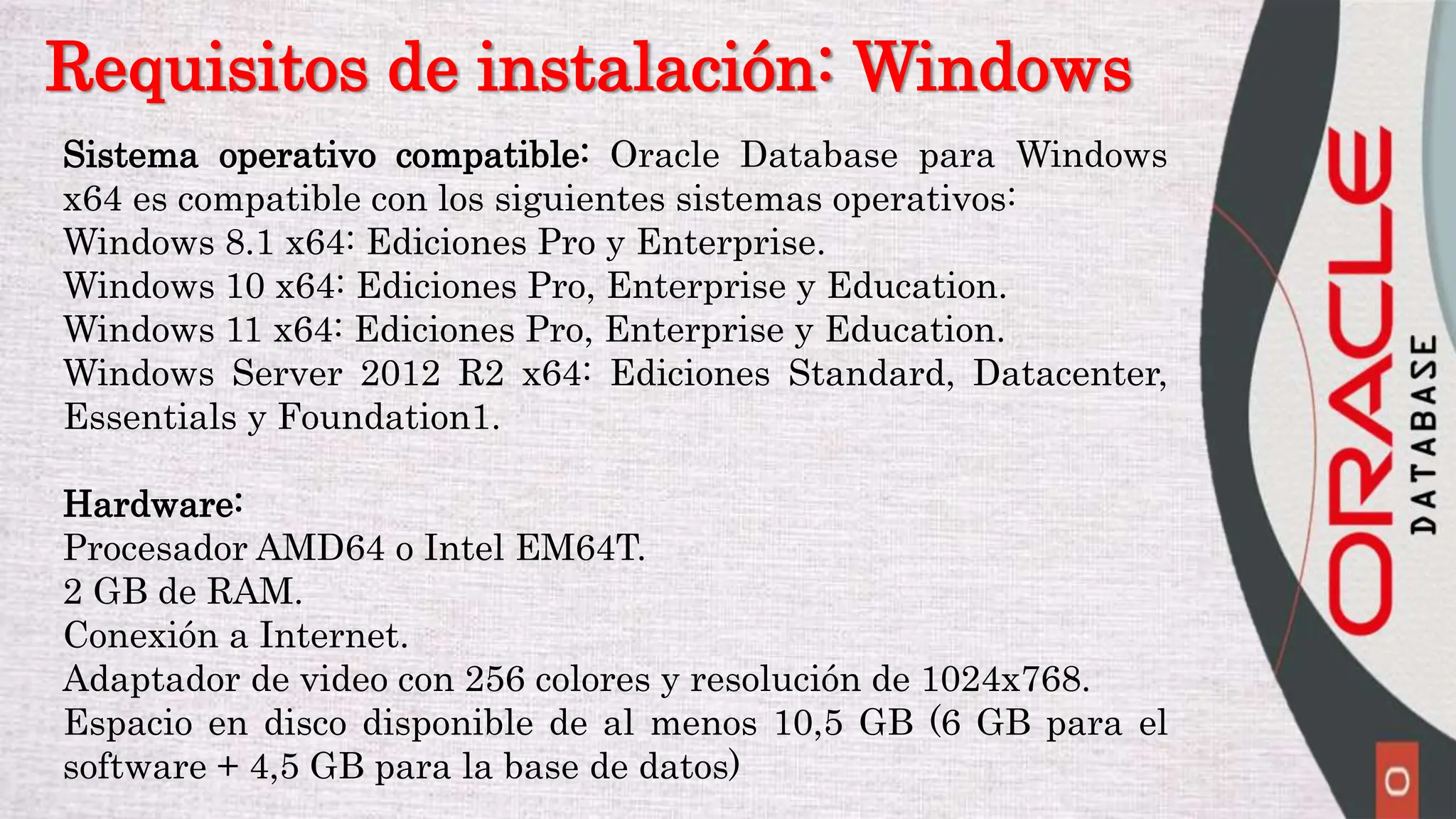 Oracle exposición de como funciona y como es toda la plataforma. Oracle ...
