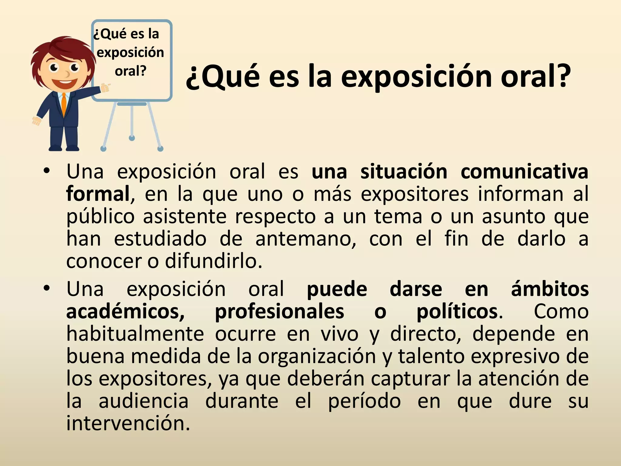 Exposicion oral en la sala de clases | PDF