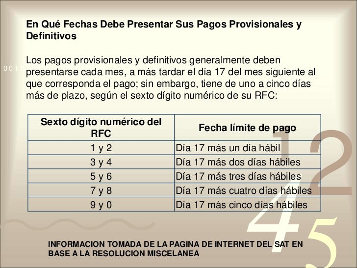 Exposicion pagos provisionales