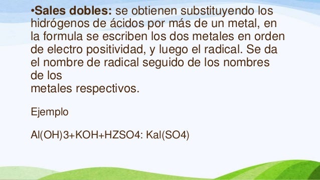 Usos De Las Sales Oxisales Acidas - Balan
