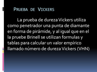 Pruebas Mecanicas (ensayos de tensión, dureza e impacto | PPTX