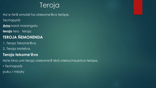 exposicion teroja.pptx guaraní ñe'ē teete | PPTX