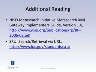 Exposing Library Content with the NISO Metasearch XML Gateway Protocol | PPTX | Search | Internet