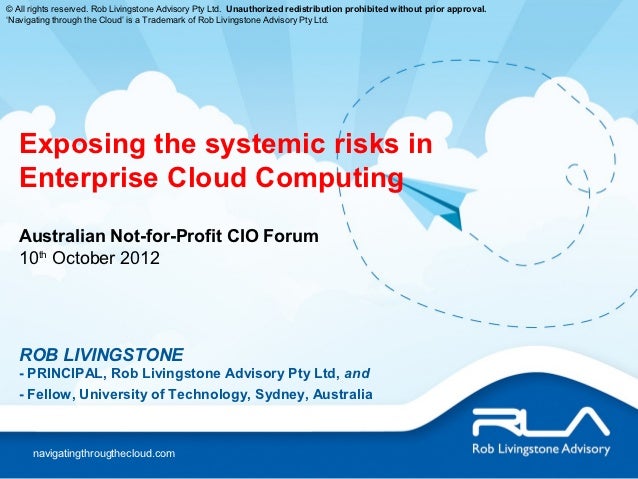 Exposing The Systemic Risks In Enterprise Cloud Computing