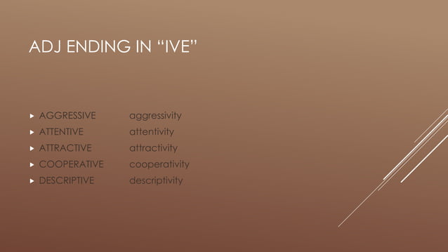 adjectives to nouns | PPT