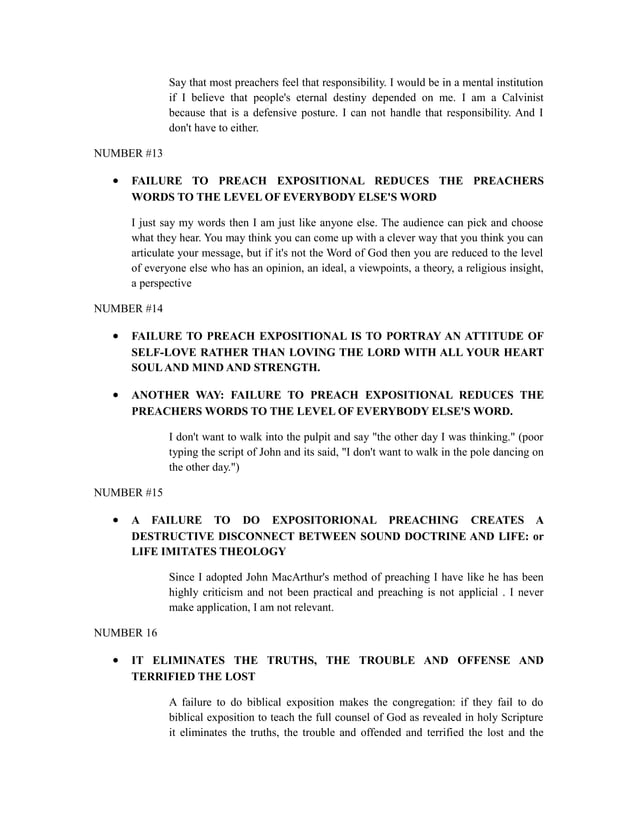 Expositional preaching 19 outline | PDF