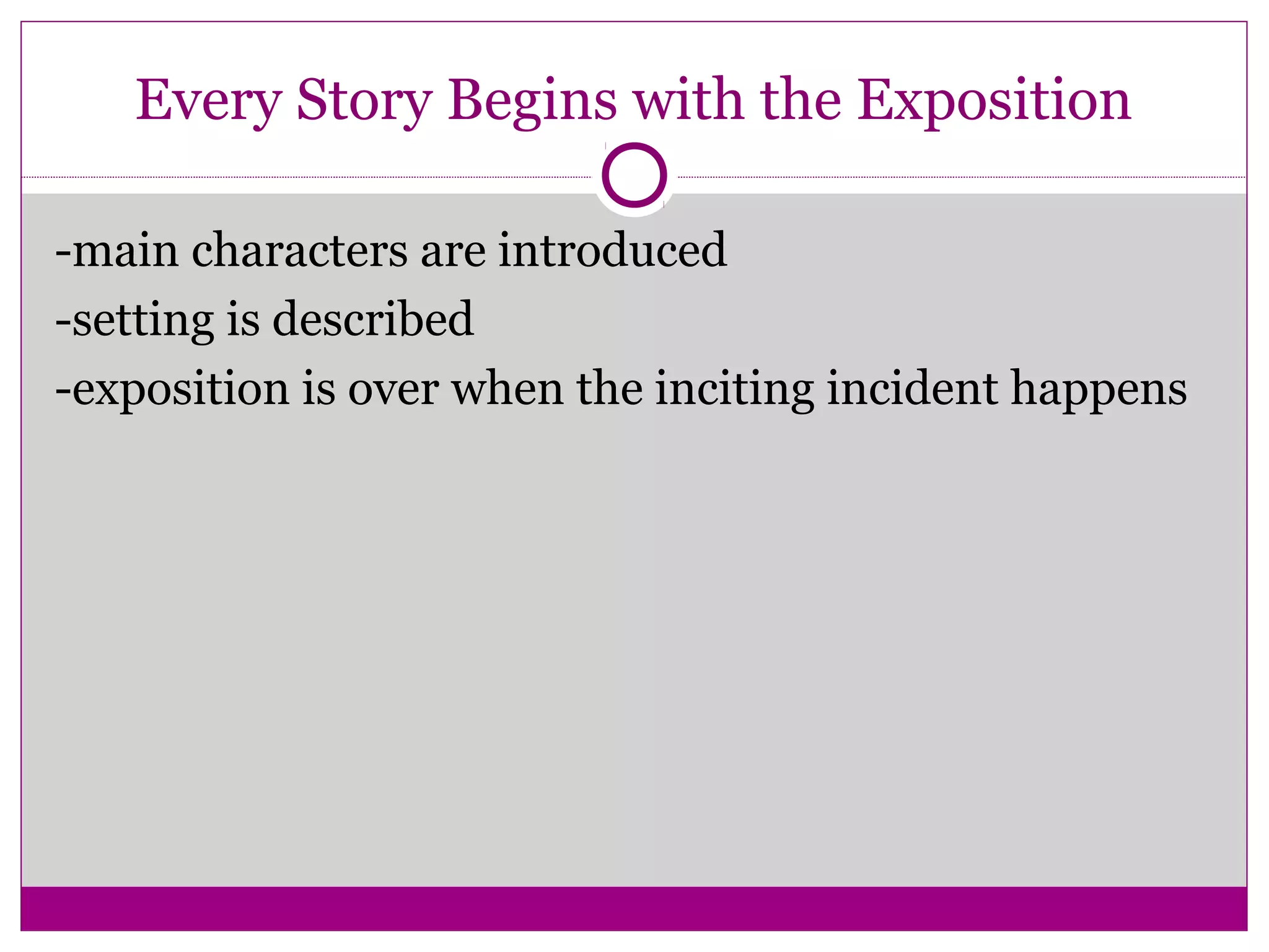 Exposition of a Story | PPT