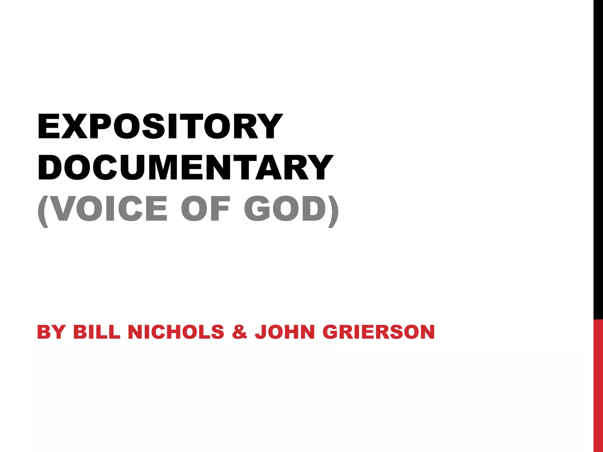 Expository Documentary | PPT