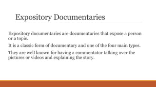 Expository documentaries | PPTX