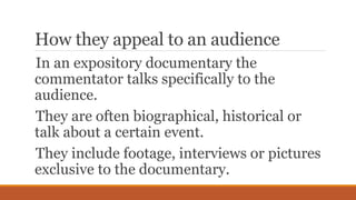 Expository documentaries | PPTX