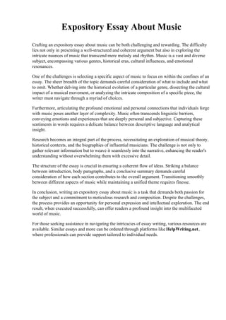 Expository Essay About Music.pdf