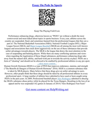 Expository Essay On Sports | PDF