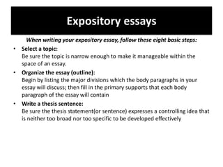 Expository essays | PPTX