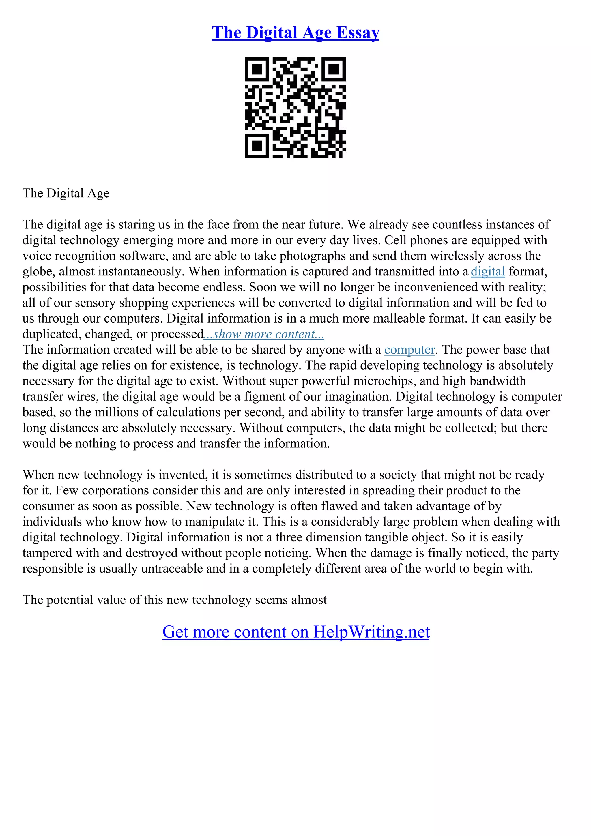 Expository Essays Example | PDF