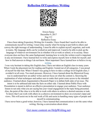 Expository Essays Example | PDF