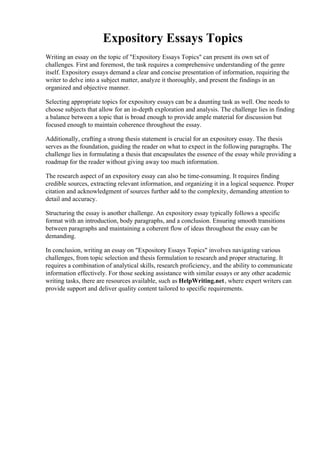 Expository Essays Topics.pdf