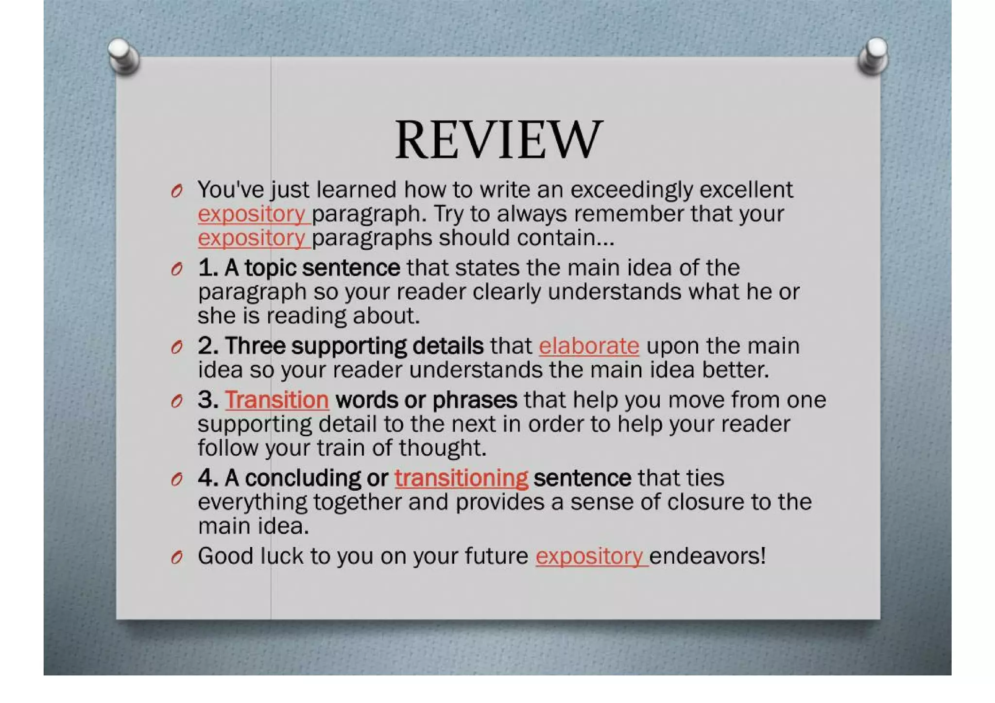 Expository Paragraphs | PDF