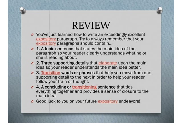 Expository Paragraphs | PDF