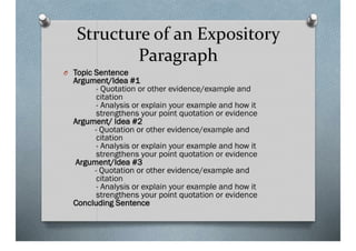 Expository Paragraphs | PDF