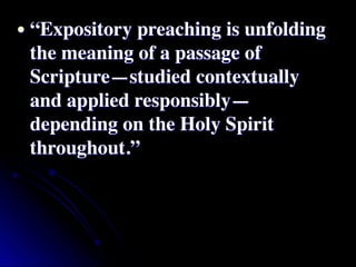 Expository Preaching (How, part 1) | PDF | Christianity | Religion ...