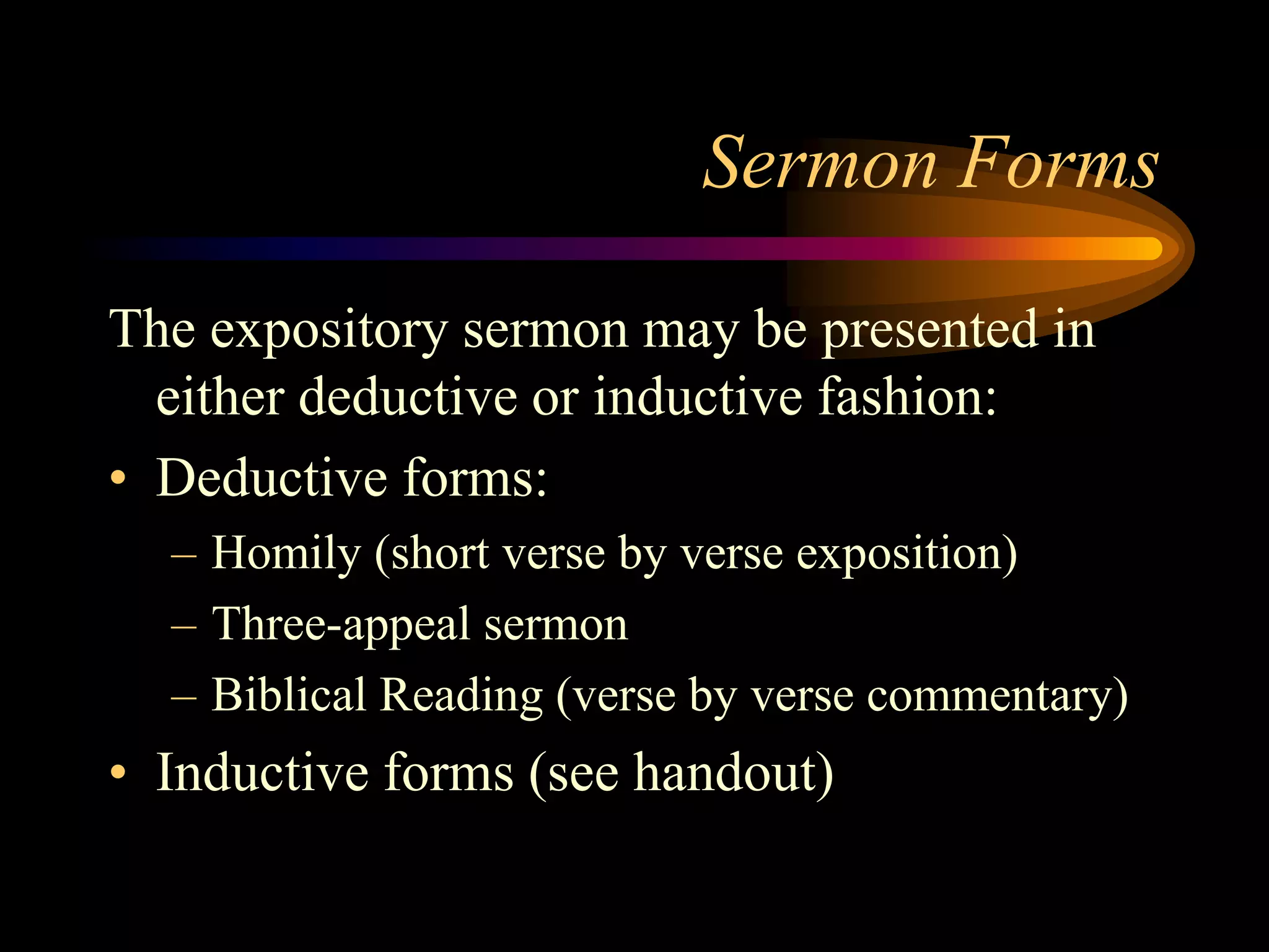 The Textual-Expository Sermon | PPTX