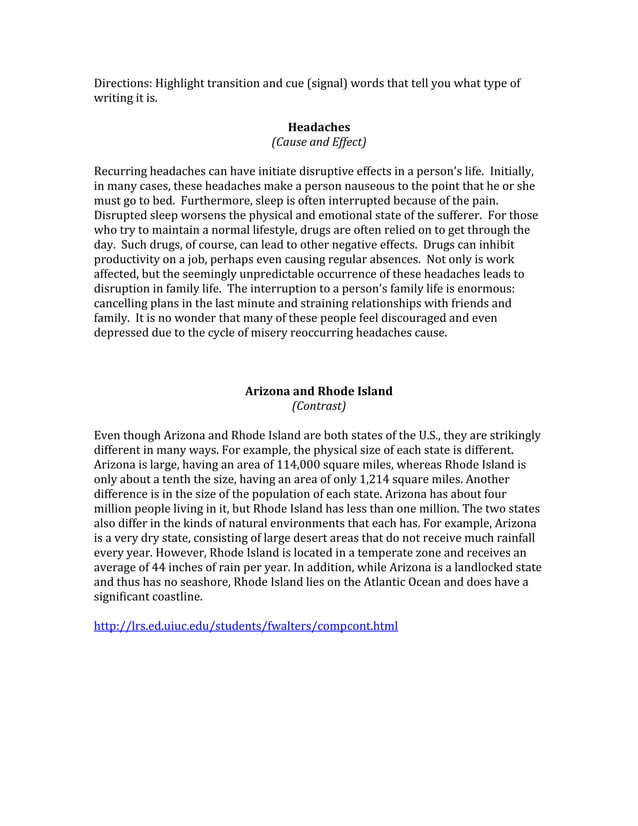 Expository signal words | DOCX