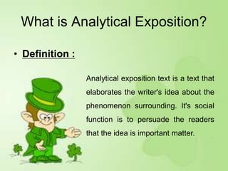 Expository text or exposition text for senior high school | PPT