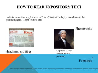 Expository Text Features | PPTX