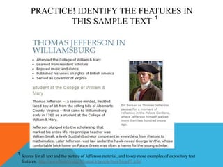 Expository Text Features | PPTX