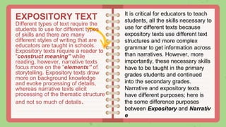 Expository text vs narrative | PPTX