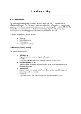Expository writing | DOCX